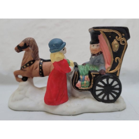 Unbranded | Holiday | Vintage Ceramicporcelain Horse Drawn Coach ...